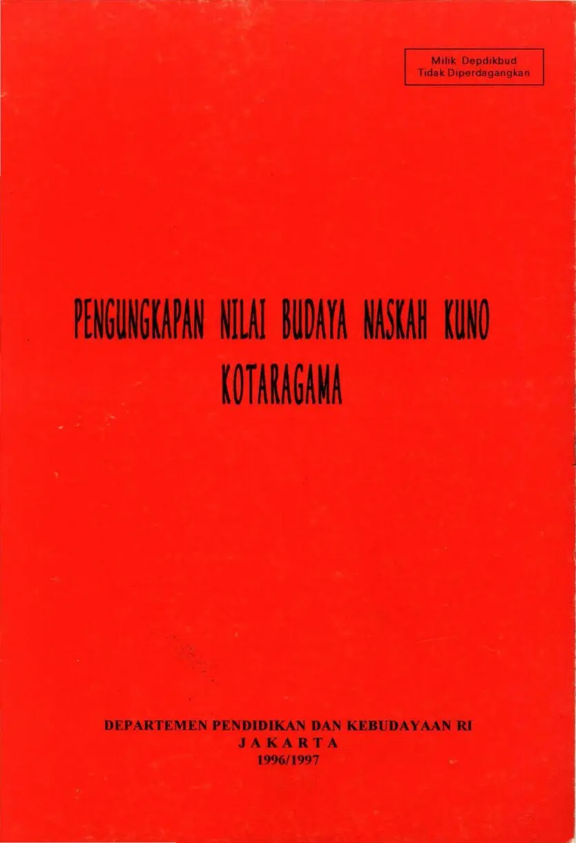 Taratsa | pengungkapan nilai budaya naskah kuno kotaragama