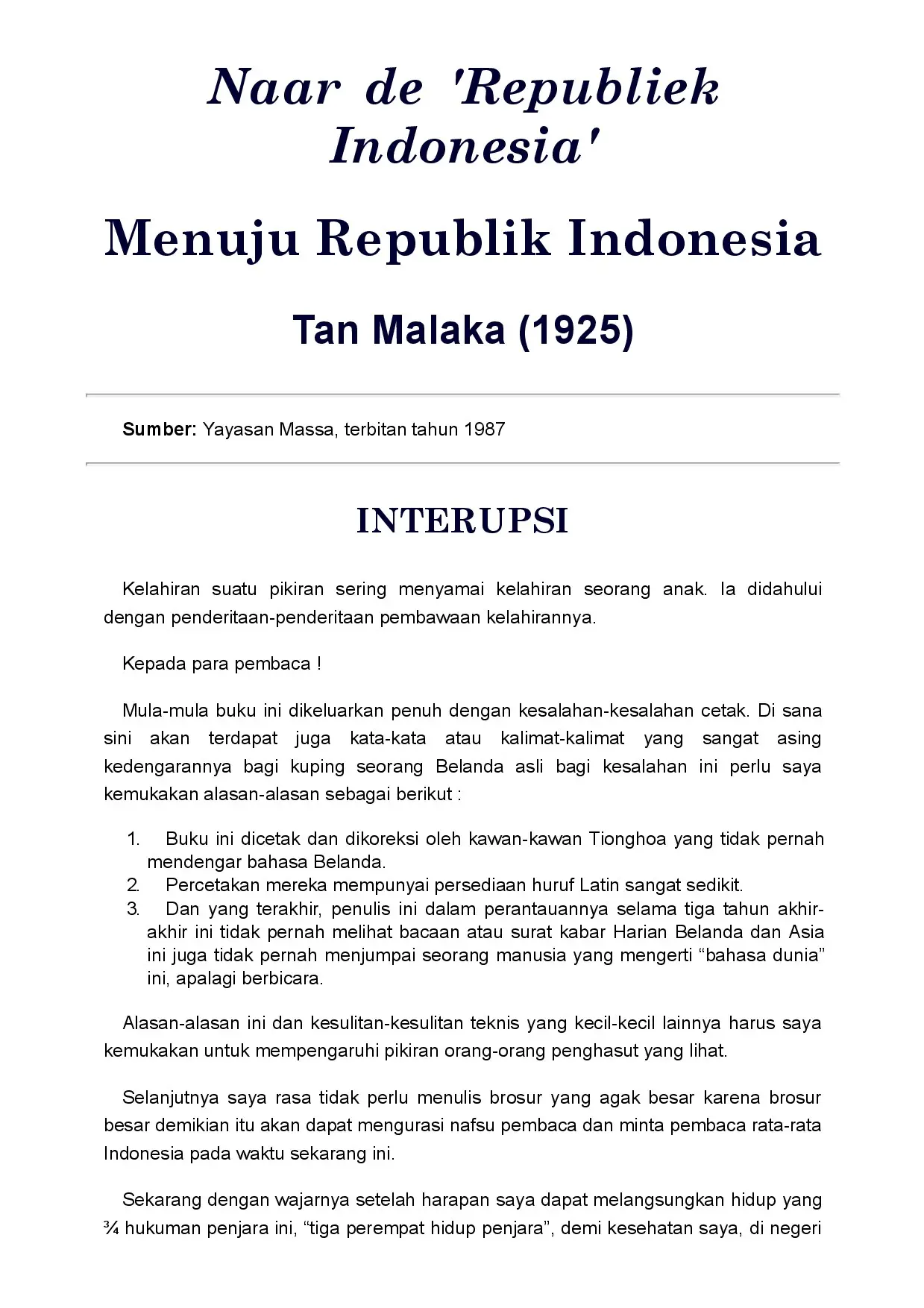 Taratsa | Naar de Republiek Indonesia: Menuju Republik Indonesia