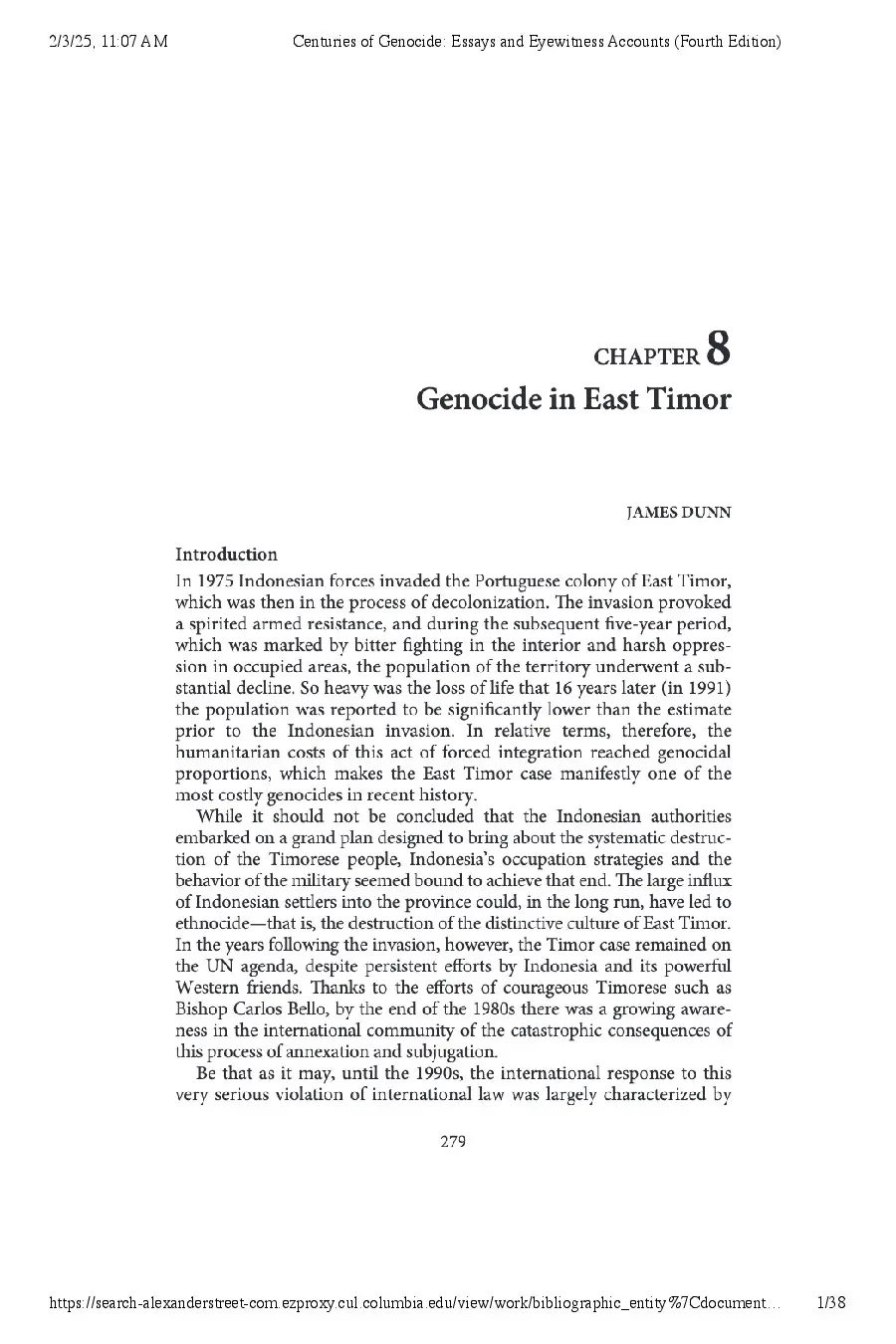 Taratsa | 8 Genocide in East Timor | Alexander Street, part of Clarivate