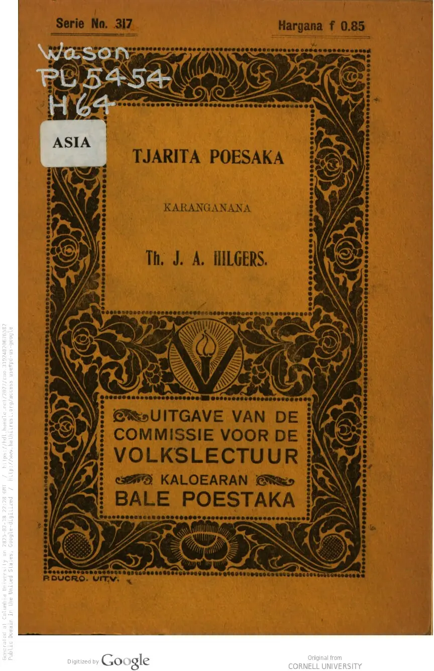 Taratsa | Tjarita poesaka. Karanganana Th. J. A. Hilger; disoendakeun ...