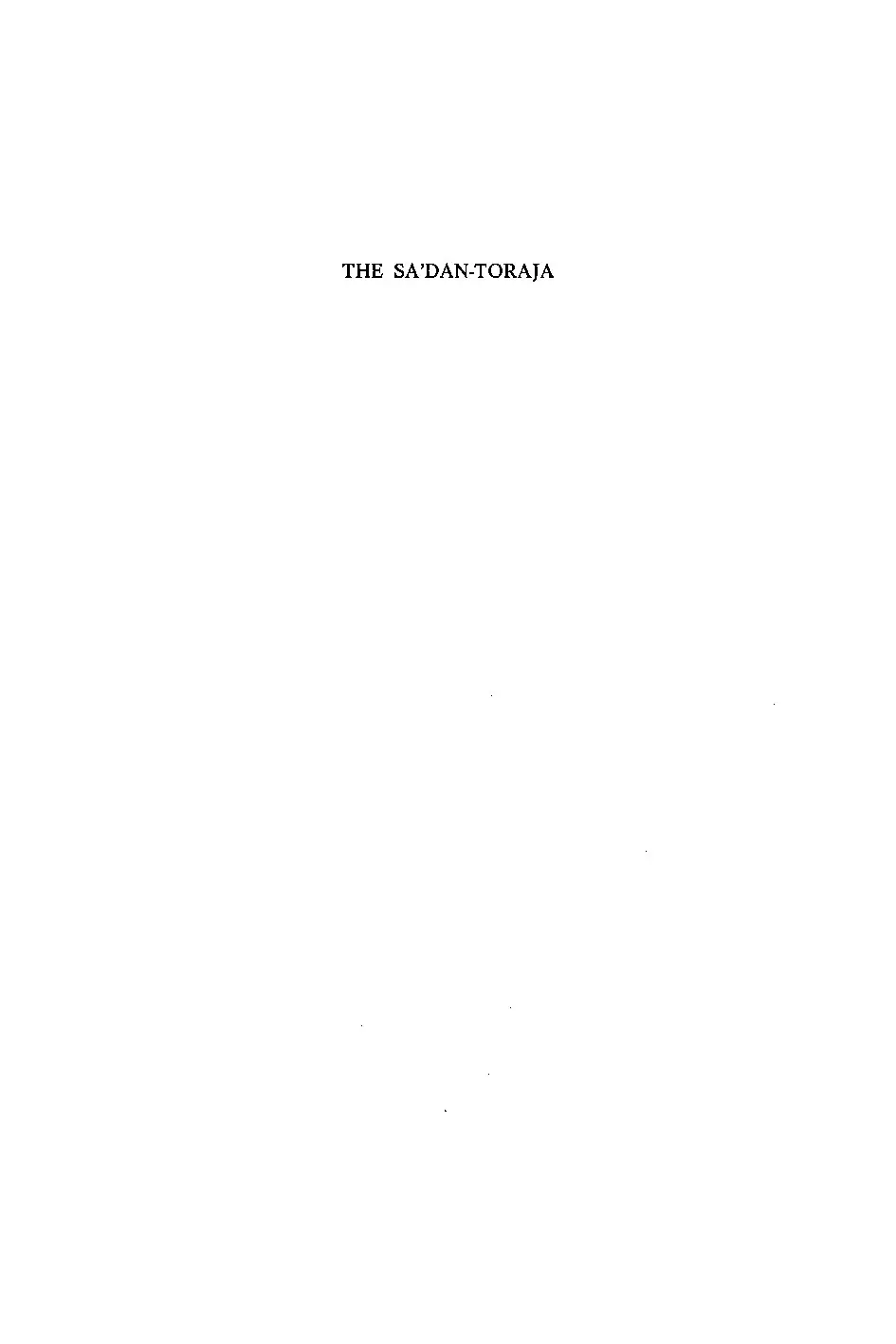 Taratsa | The Sa'dan-Toraja