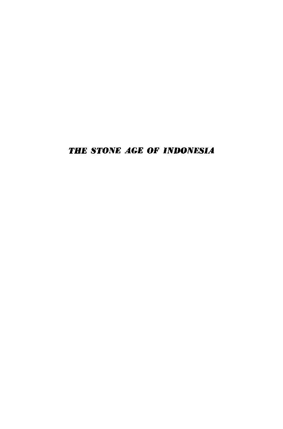 Taratsa | The Stone Age of Indonesia